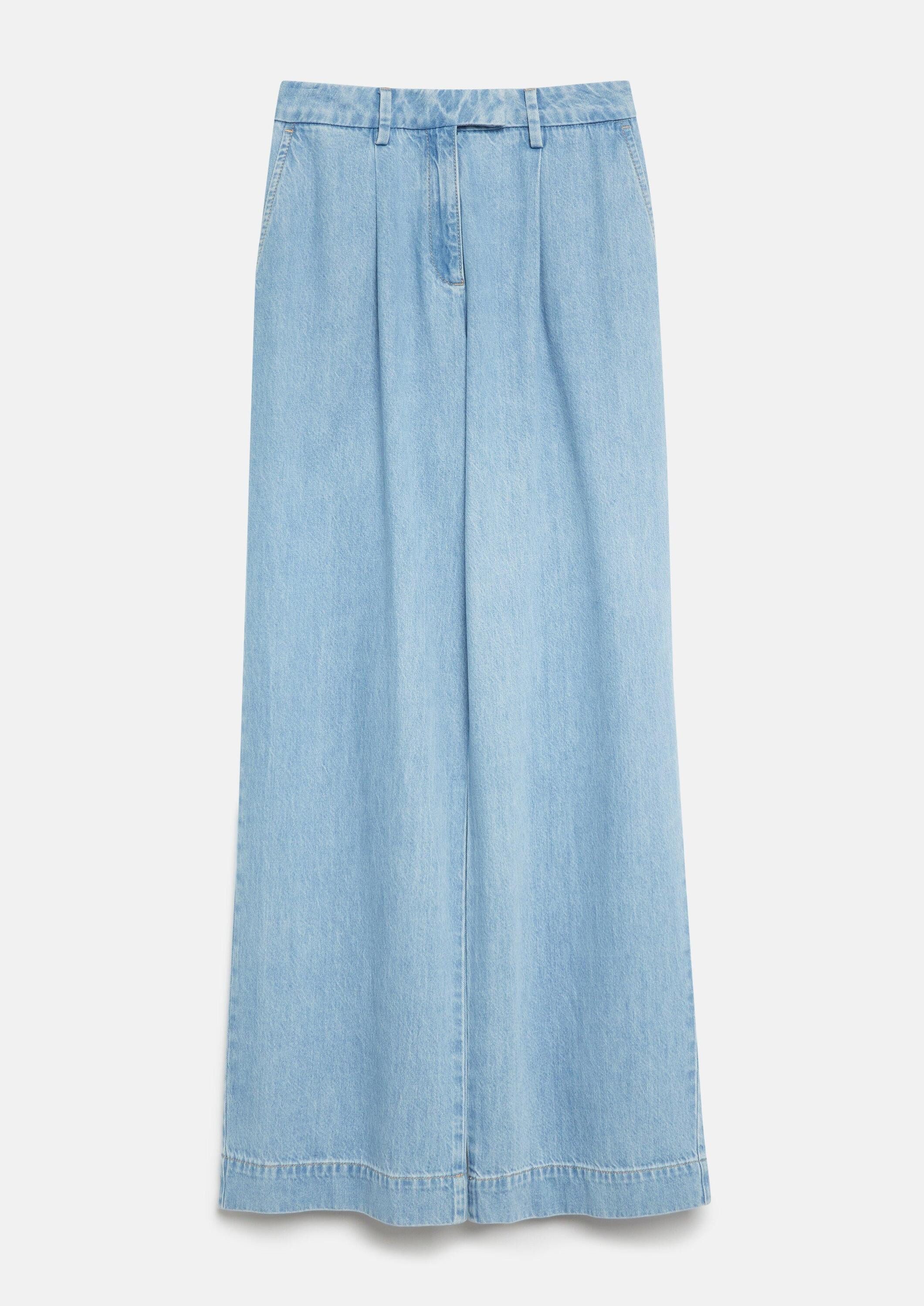 comma Weite Jeans Jeans-Hose Wide-Leg-Jeans aus Lyocell
