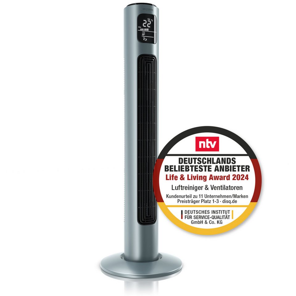 Brandson Turmventilator Standventilator 96cm Oszillation 65° Timer