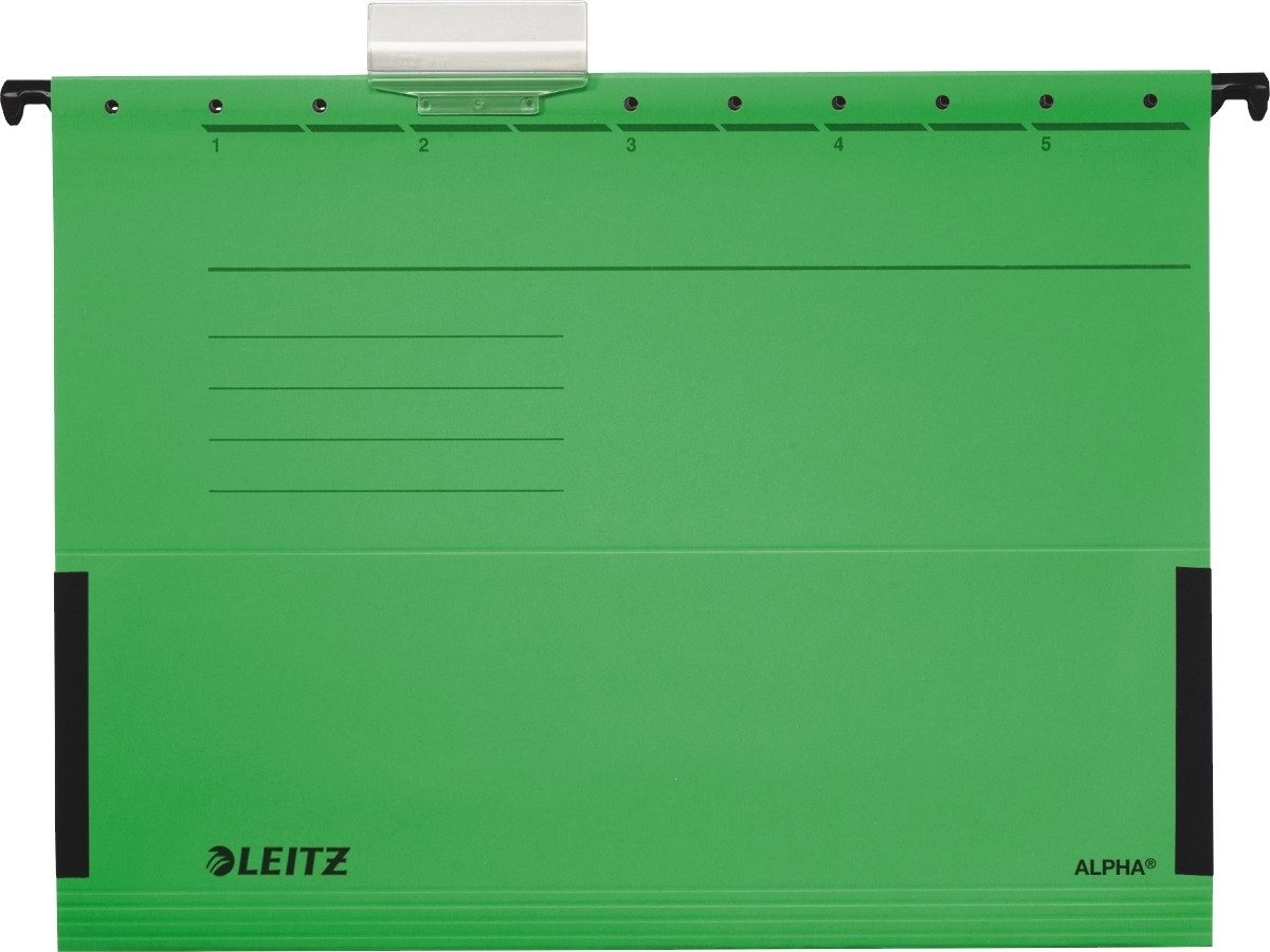 LEITZ Hefter Hängetasche ALPHA A4 Karton grün., Schnellhefter