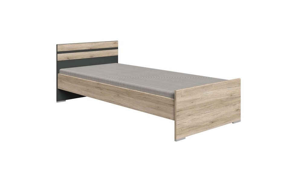 Stylefy Jugendbett Karoline Ii Sanremo Eiche Graphit Bett Jugendbett