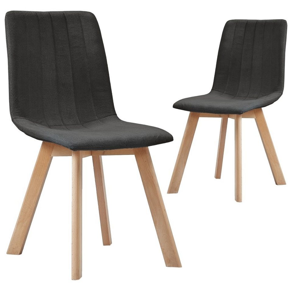 Möbelando Esszimmerstuhl Altötting 2er Set 2er Set Aus Polyester In