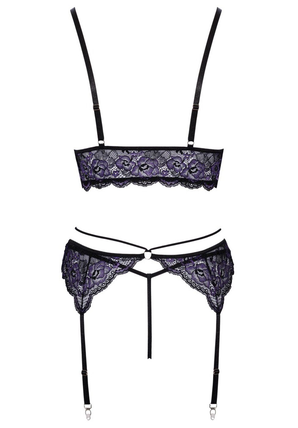 Cottelli Collection Set: Bügel-BH Dessous Set: BH, String und ...