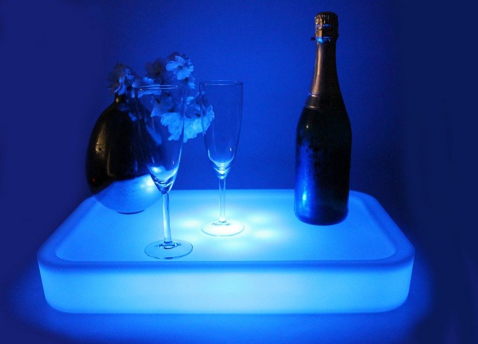 Arnusa Dekotablett Tablett Led Beleuchtet Rgb Mit Akku Fernbedienung