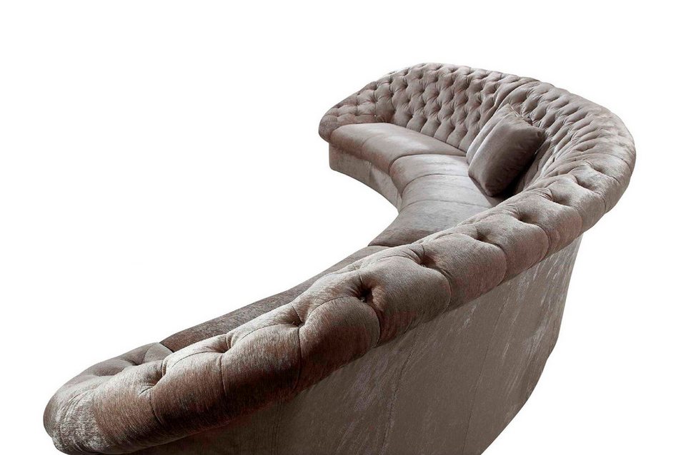 Xlmoebel Chesterfield Sofa Moderne Chesterfield Design Runde Polster