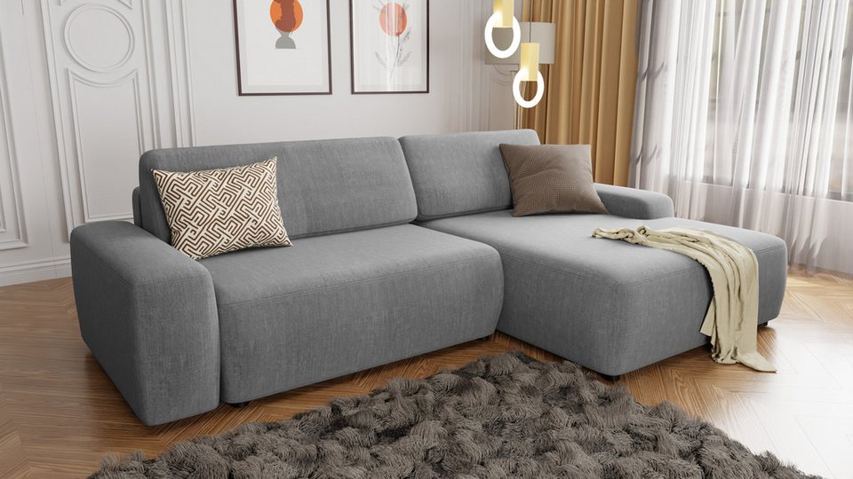 S Style Möbel Ecksofa Hannelie Mit Schlaffunktion Und Bettkasten Aus