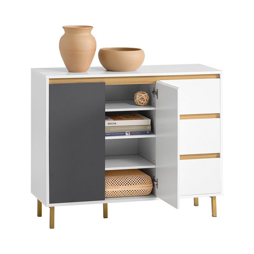 Sobuy Sideboard Fsb69 Küchenschrank Kommode Flurschrank