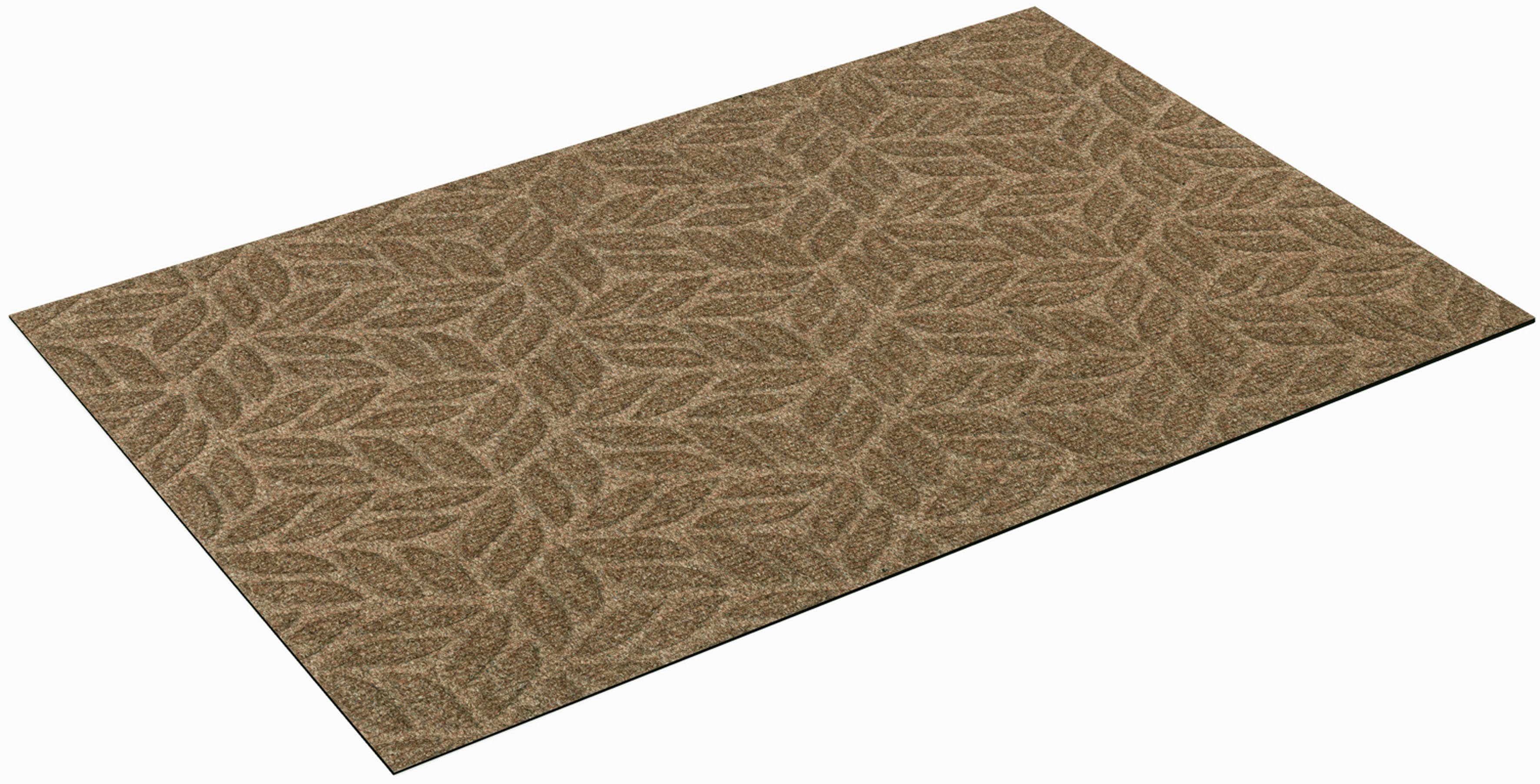 Teppich Dune Leaves Taupe Washdry By Kleen Tex Rechteckig Höhe 8 Mm