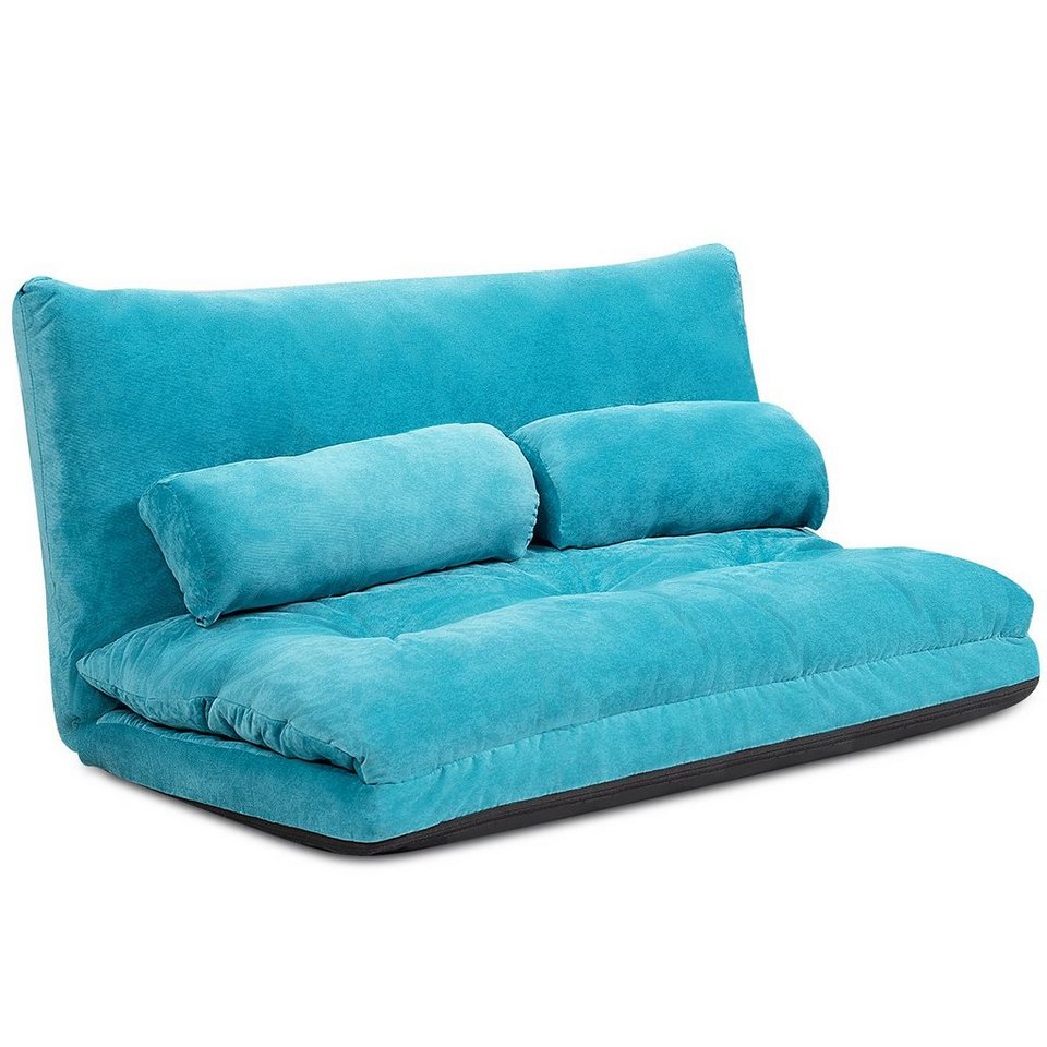 Costway Schlafsofa Bodensofa Sofabett Mit Bettfunktion 6 Stufig