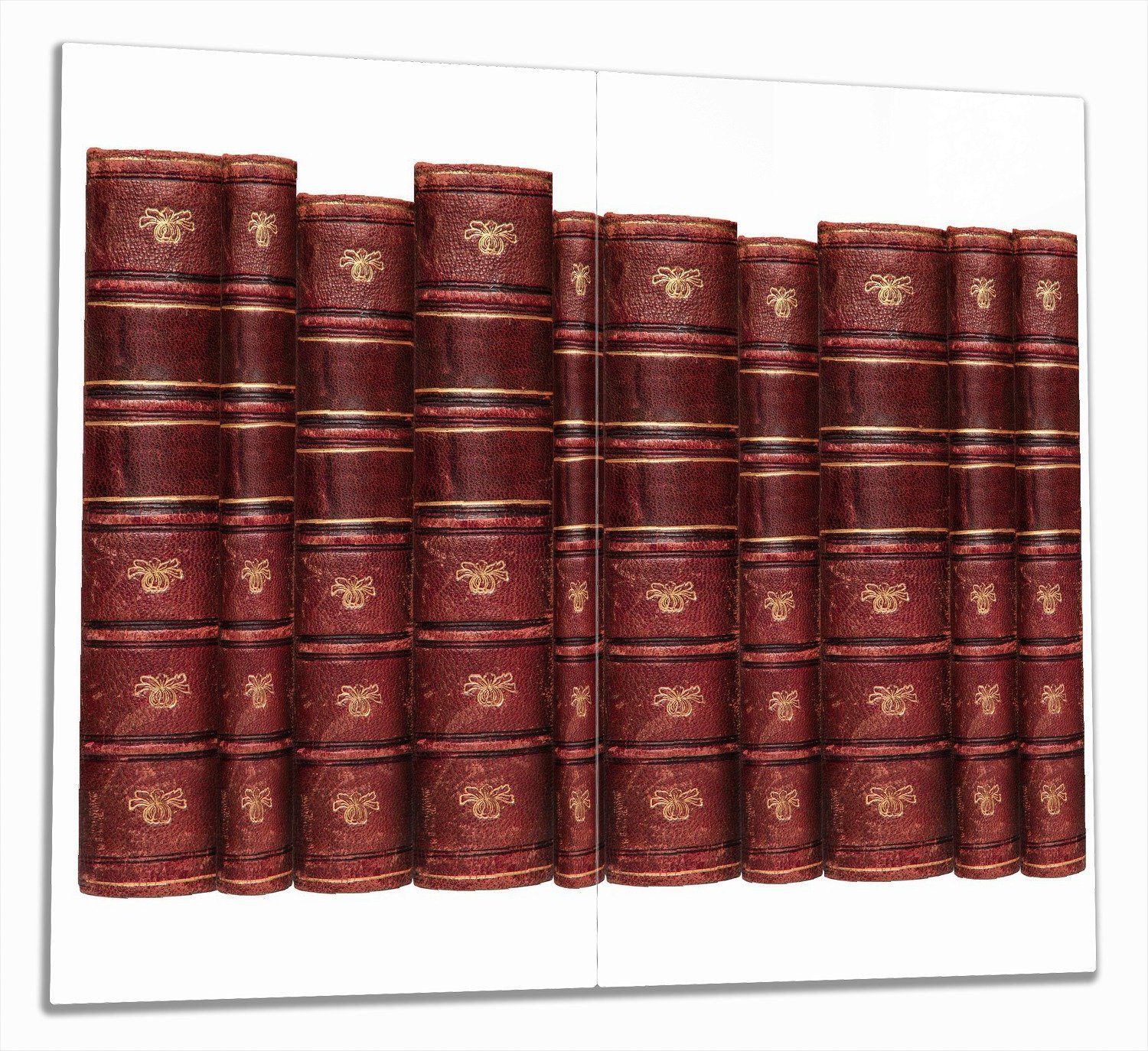 Wallario Herd Abdeckplatte Alte Bücher Mit Rotem Ledereinband Esg