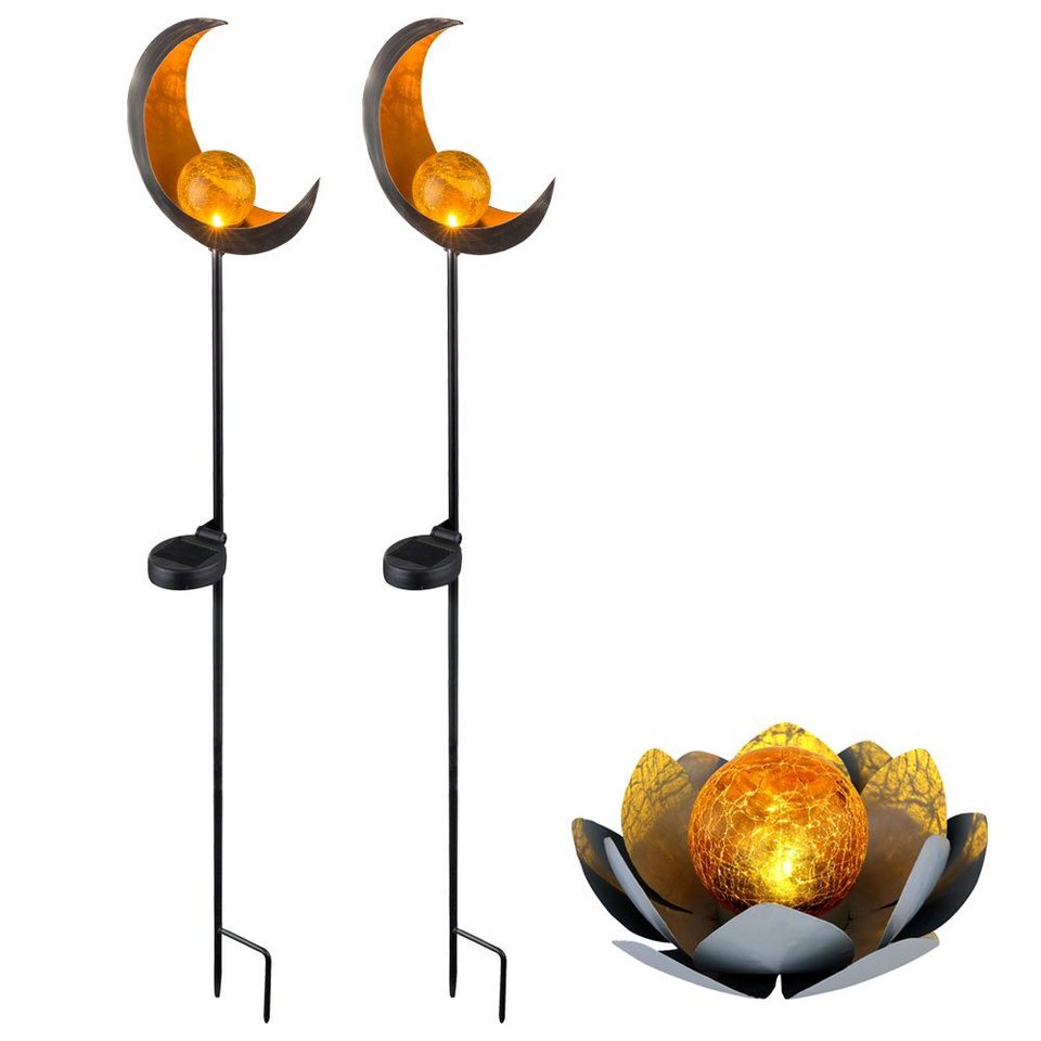 Etc Shop Gartenleuchte Led Leuchtmittel Fest Verbaut 3er Set Led
