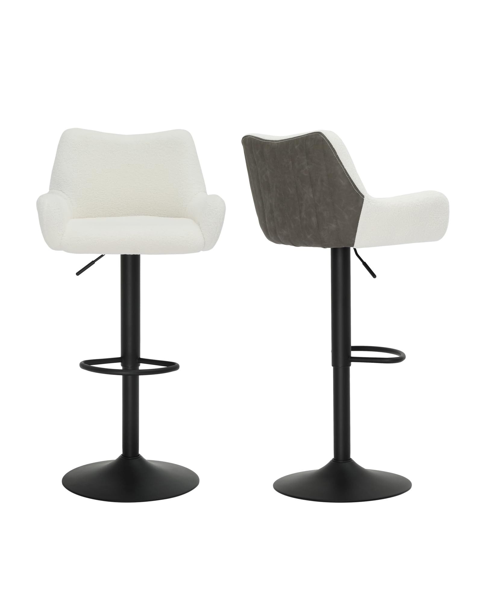 Msmask Barhocker Küchenhocker Barstuhl 2er Set Mit Lehne Und Fußstütze