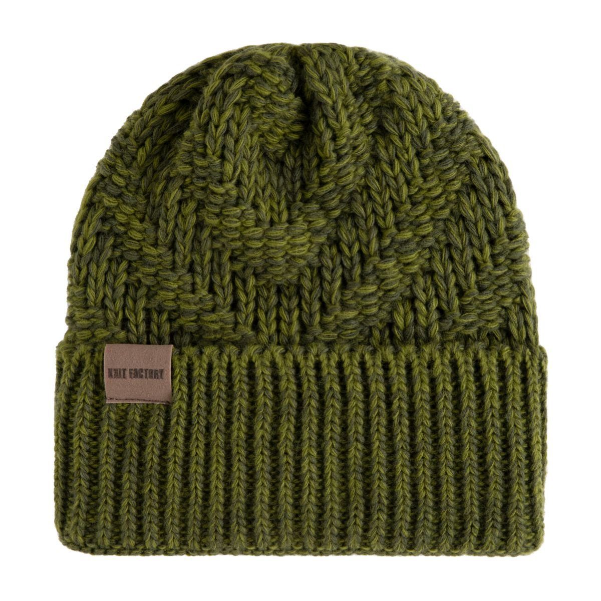 Knit Factory Strickmütze Sally Mützen One Size Glatt Grün 1 St Mütze