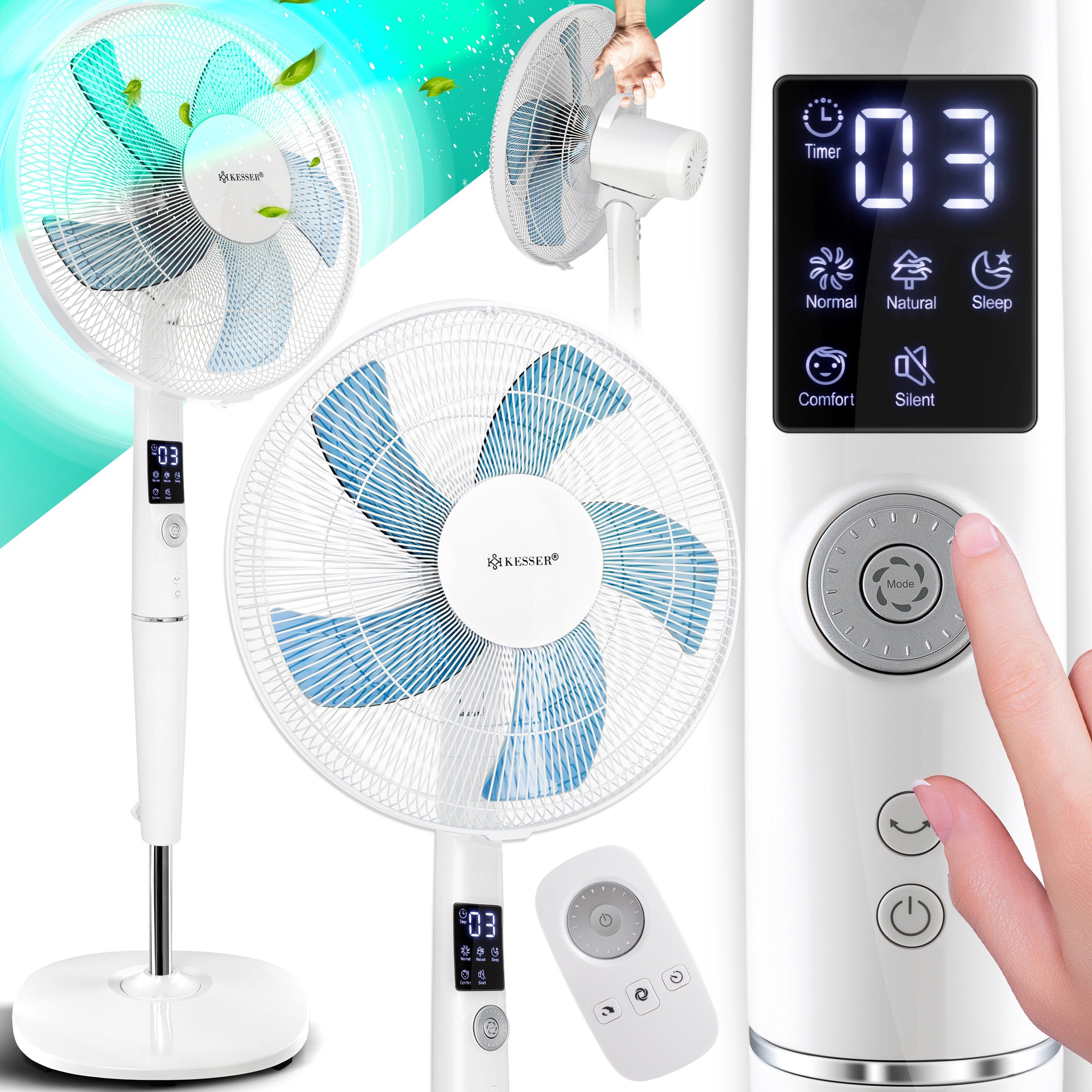 Kesser Standventilator Standventilator Mit Fernbedienung Und Display