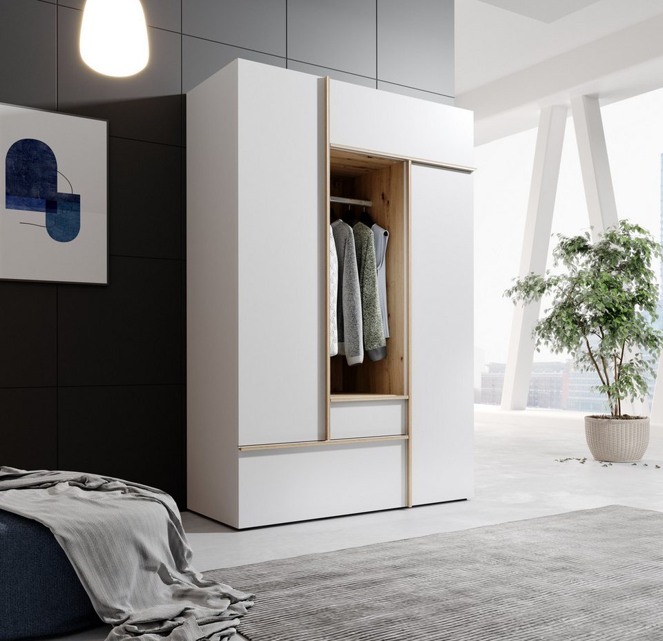Möbelando Kleiderschrank Balve 135 X 204 X 59 Cm Bht