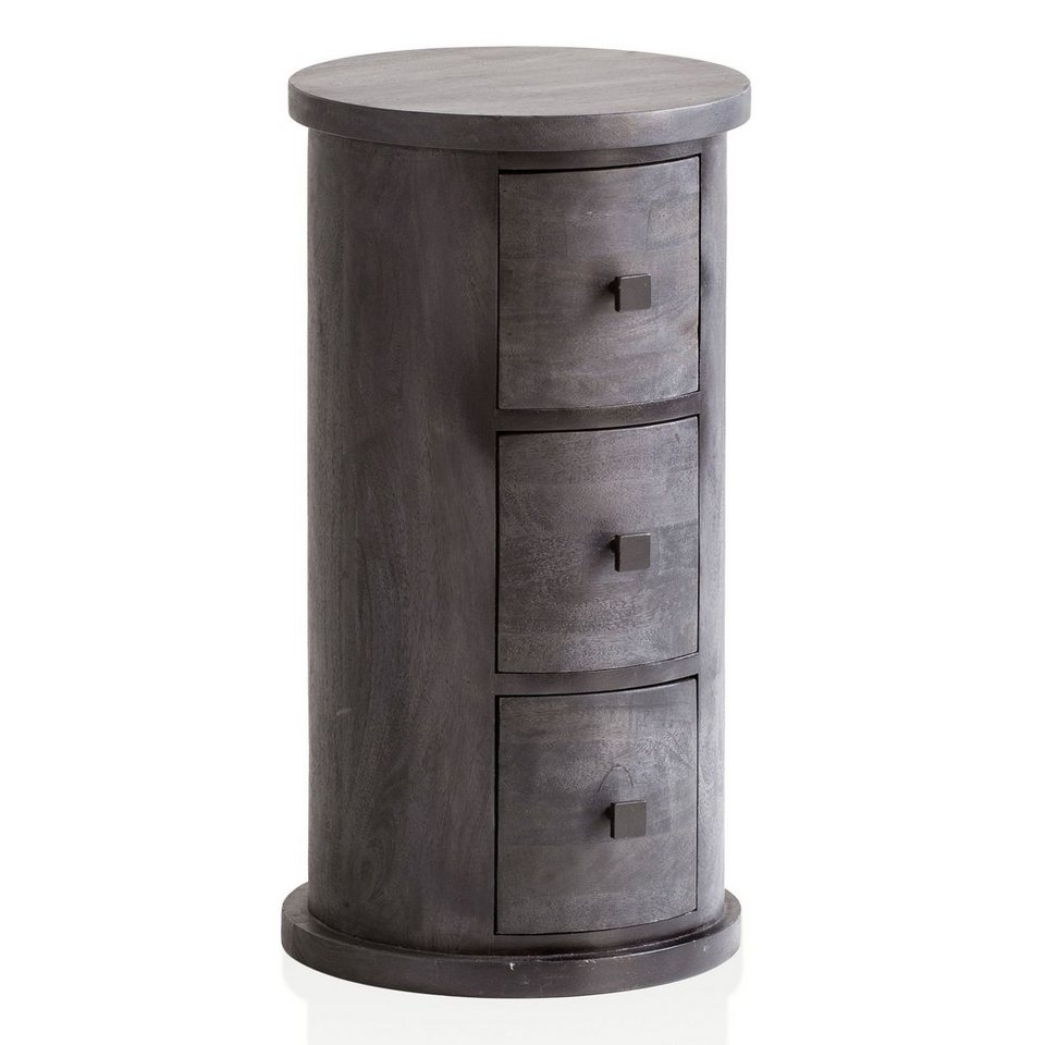 Wohnling Kommode Wl6843 Mango Massivholz 34x65x34 Cm Rund Modern