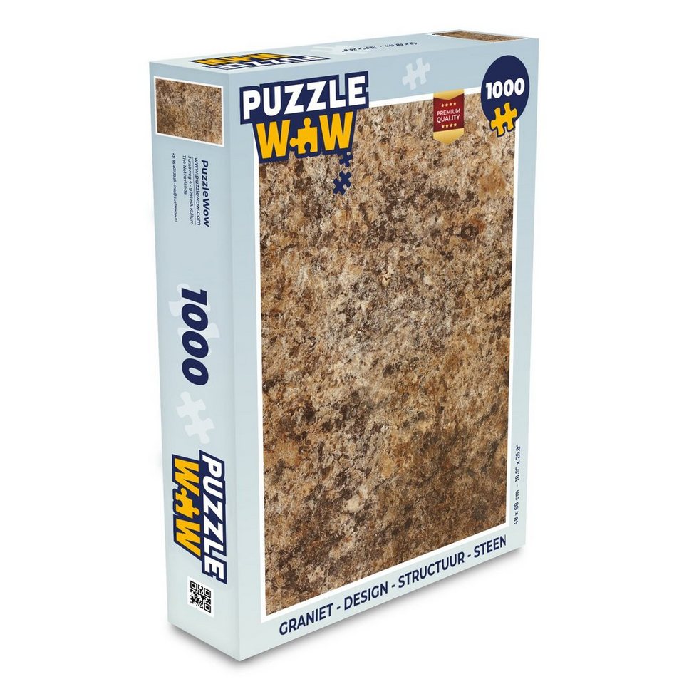 Muchowow Puzzle Granit Design Struktur Stein Braun Puzzleteile