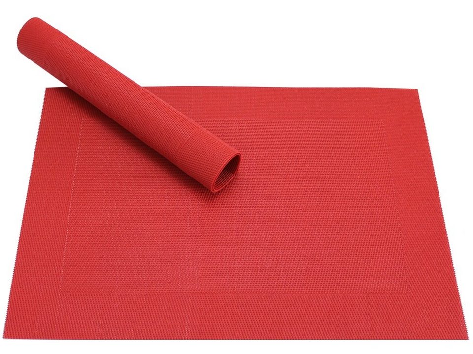 Platzset Tischset Borda Rot 1 Stk 45 Cm Matches21 Home And Hobby