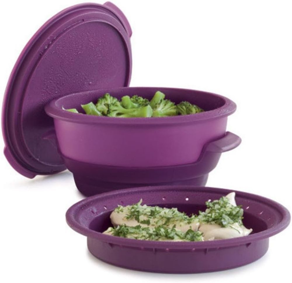 TUPPERWARE Mikrowellenteller Tupperware MicroGourmet Dampfgarer Lila