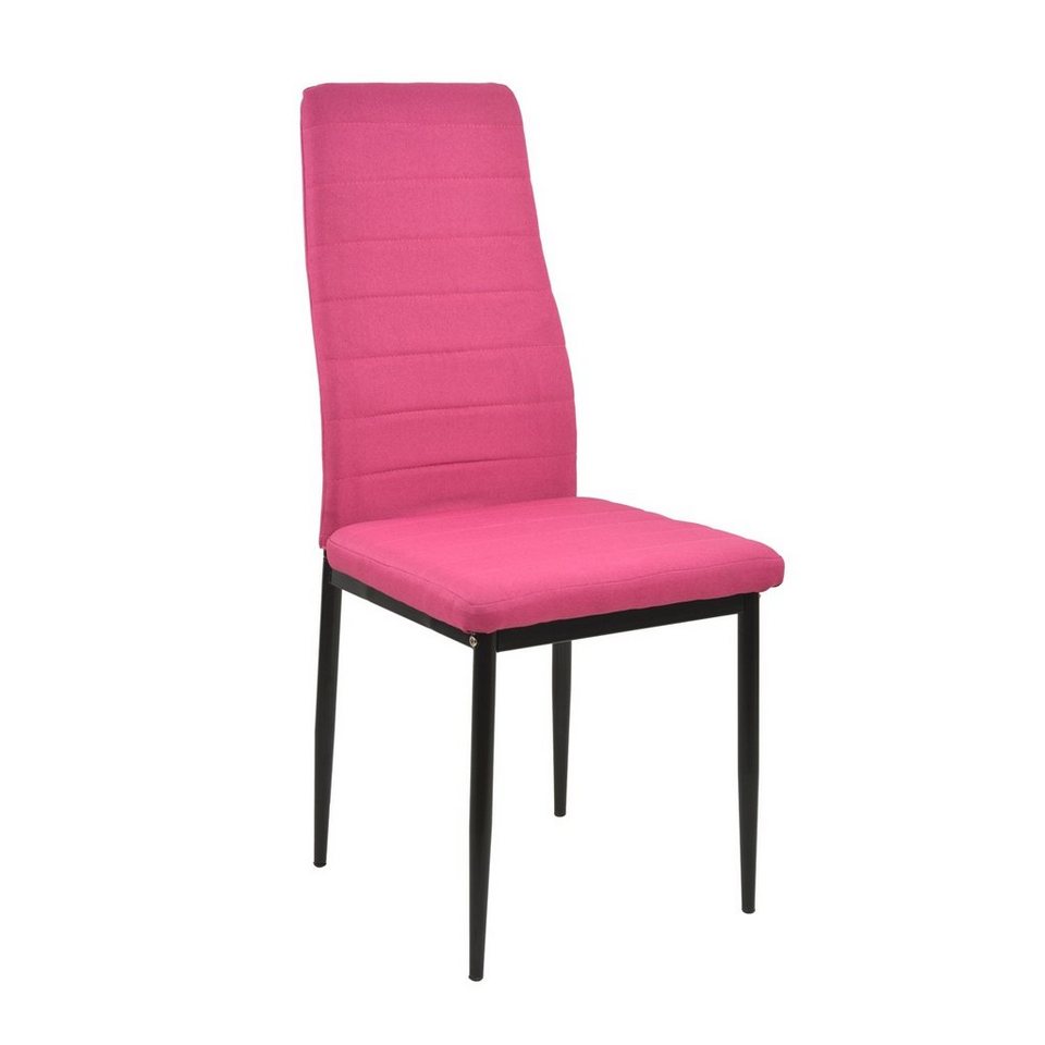 Hti Living Esszimmerstuhl Stuhl Memphis Webstoff Pink Stück 1 St