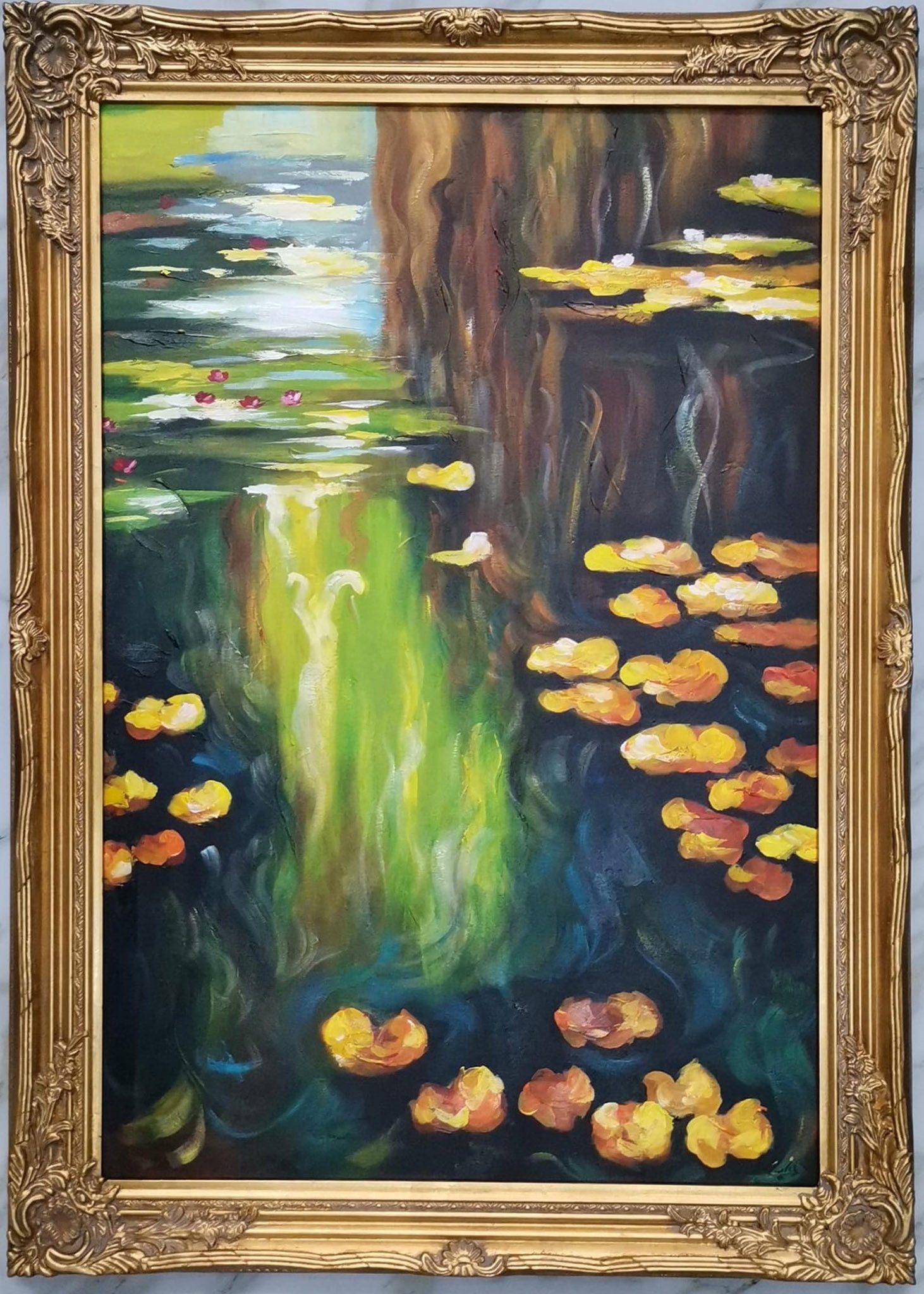 Jvmoebel Ölbild Claude Monet Wasser Lilien Ölbild Bilder Gemälde Mit