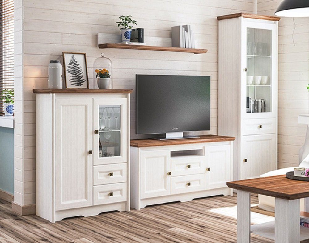 Feldmann Wohnen Wohnwand Tivoli Set 4 Tlg 1 Highboard 1