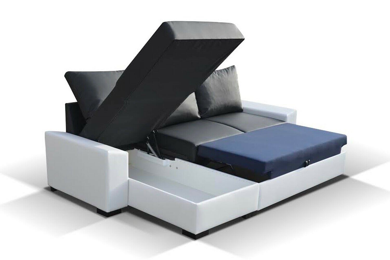 Jvmoebel Ecksofa Design Ecksofa Schlafsofa Bettfunktion Couch Leder