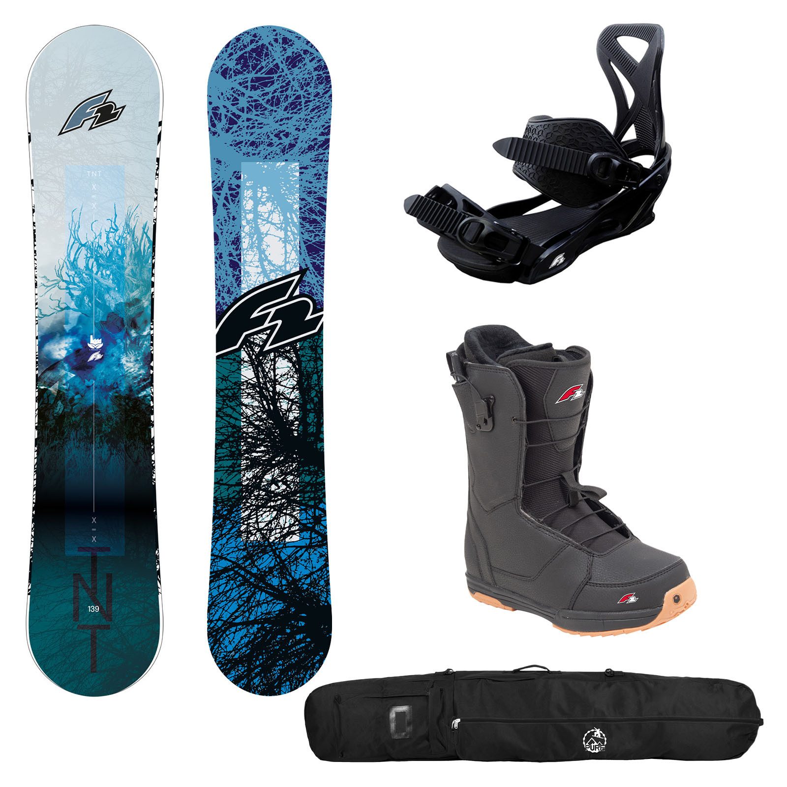 F2 Snowboard F2 Snowboard Set TNT 155cm + Bindung Sonic M + Boots Air ...