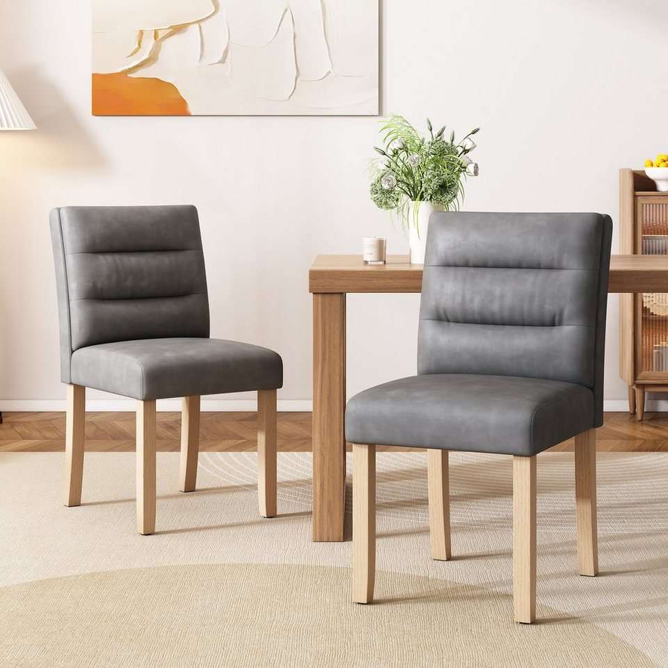 Flieks Esszimmerstuhl 2 St 2er Set Esszimmerstuhl Kunstleder