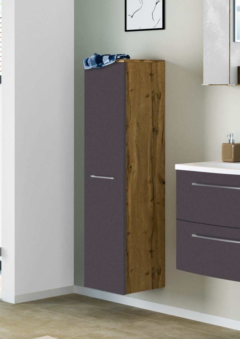 Möbelando Midischrank Genua Moderner Midischrank Korpus Aus