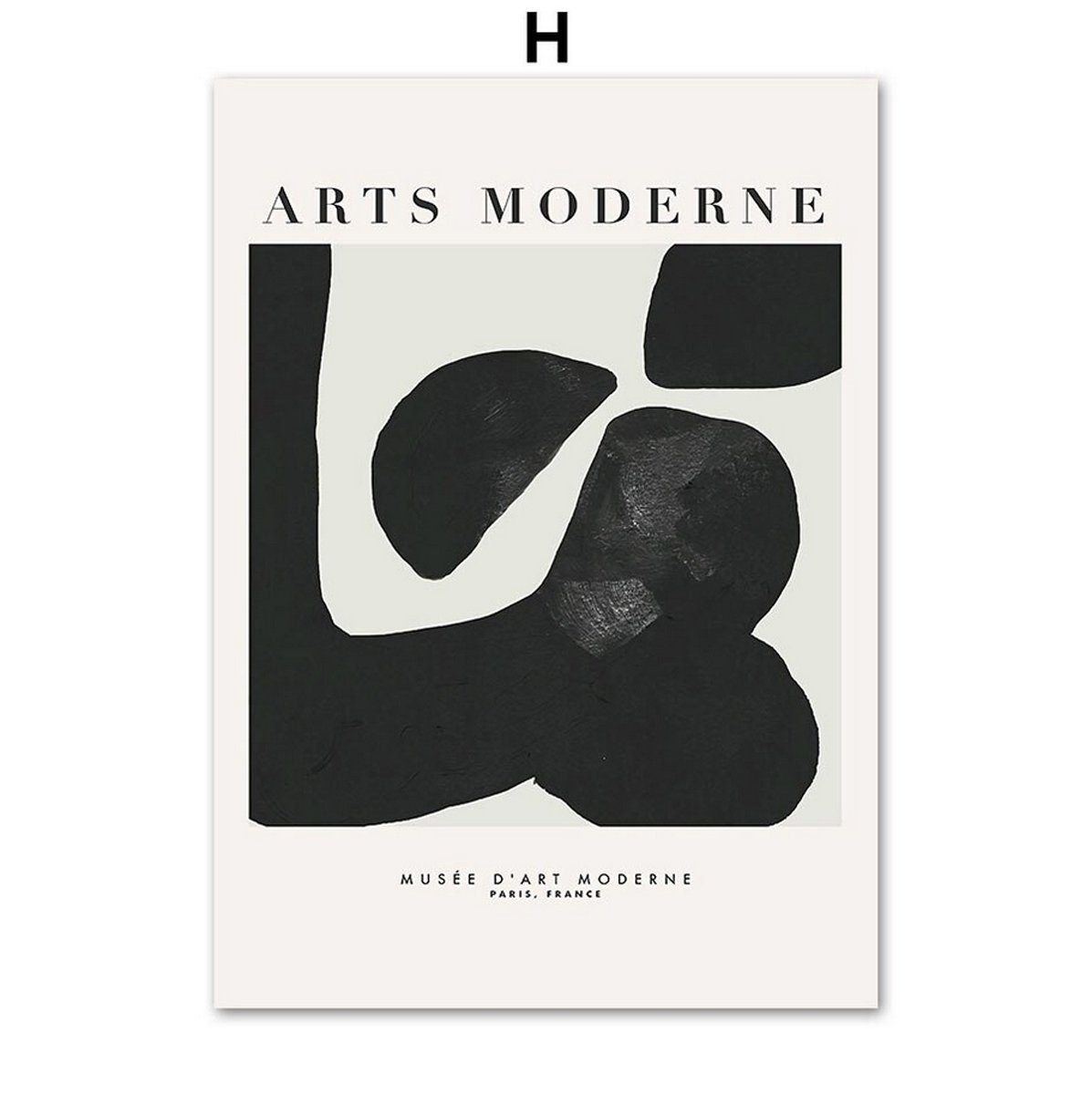 TPFLiving Kunstdruck »OHNE RAHMEN«, Motiv H, Poster Leinwand - Wandbild / Abstrakte Linien und ...