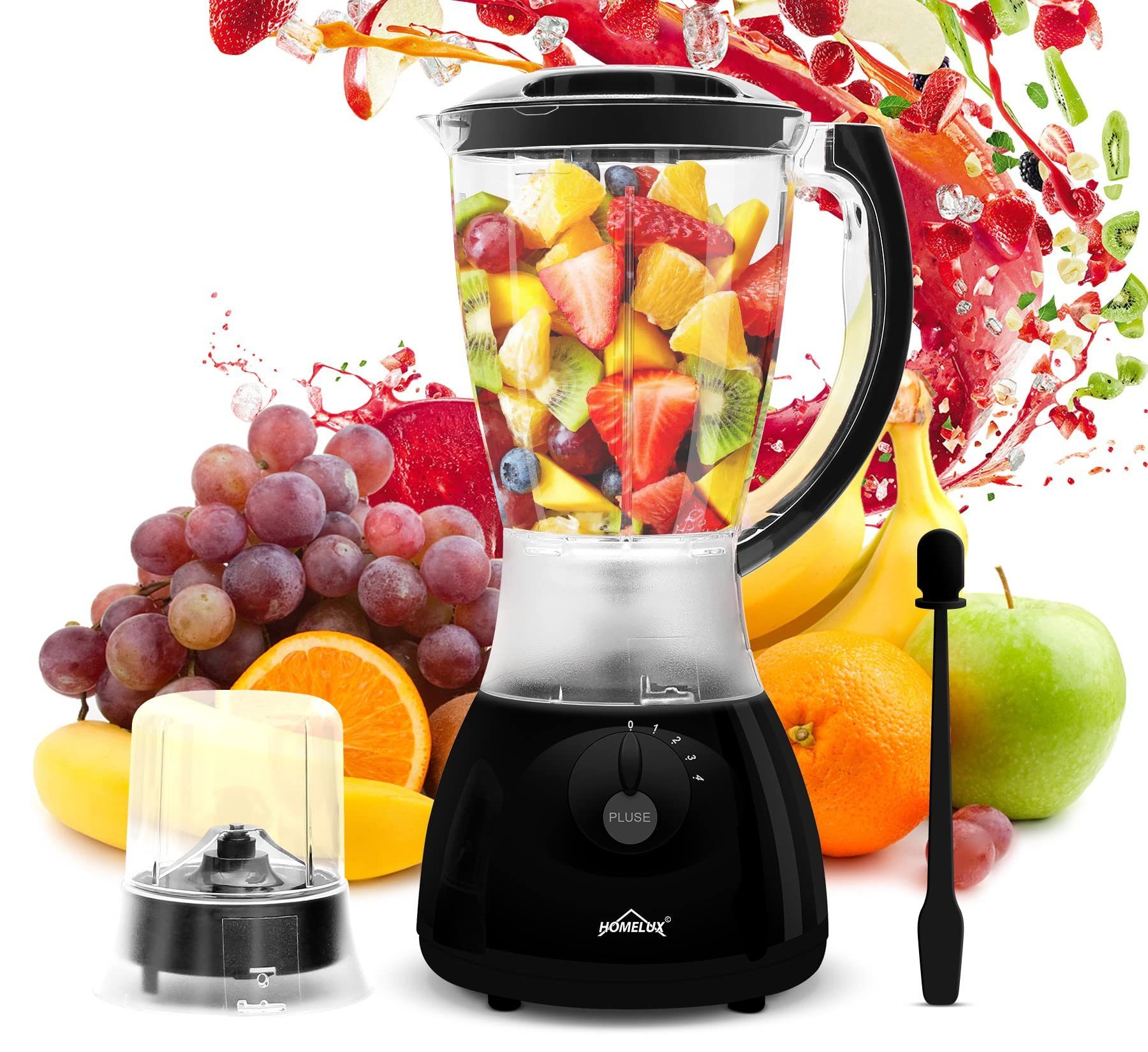 HOMELUX Standmixer 400w 1,5 L Kunststoff Mixer Smoothie Maker 3 in 1 ...