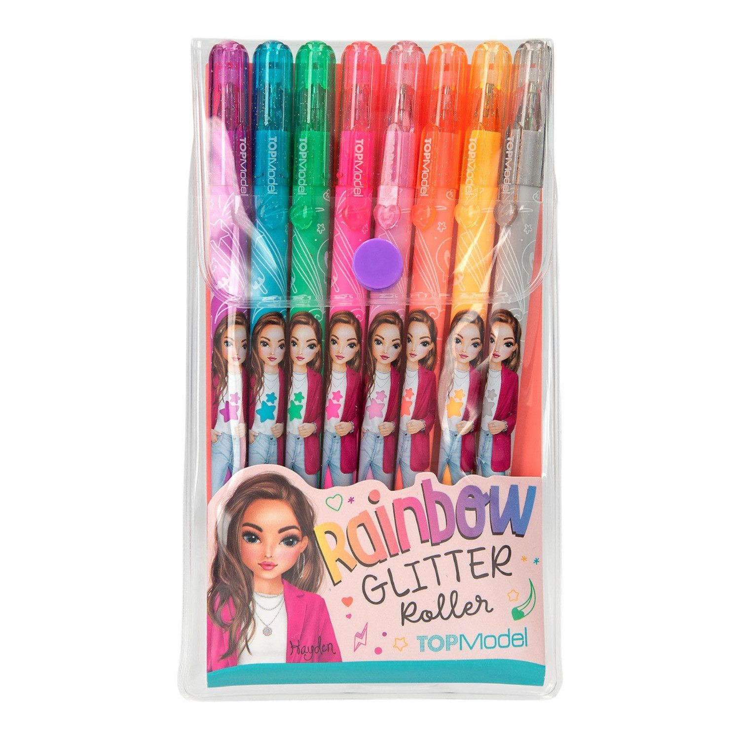 TOPModel Gelroller TOPModel Regenbogen Glitzer Gelstifte im 8er-Set ...