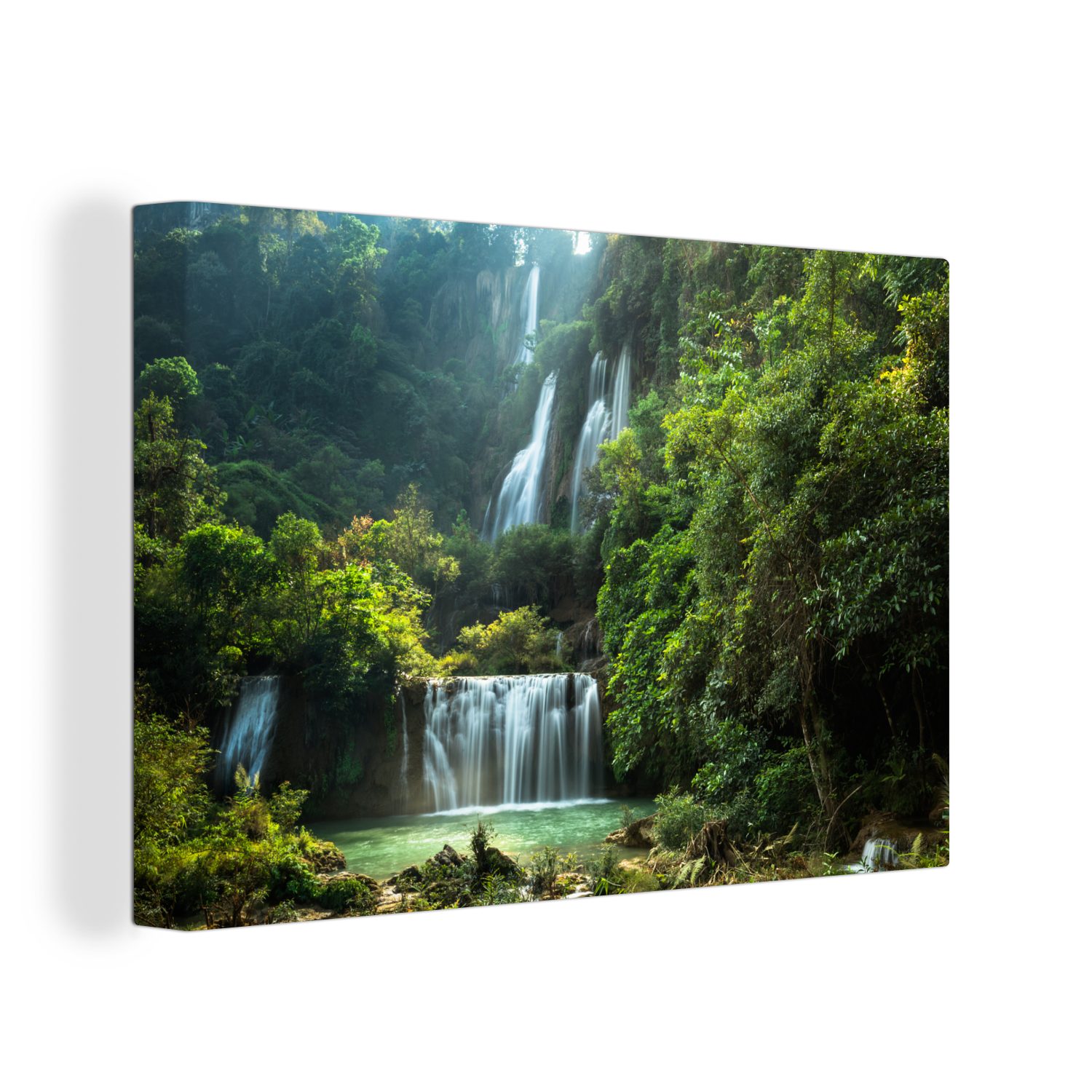 OneMillionCanvasses® Leinwandbild Wasserfall - Thailand - Dschungel, Fotodruck (1 St), Leinwand ...