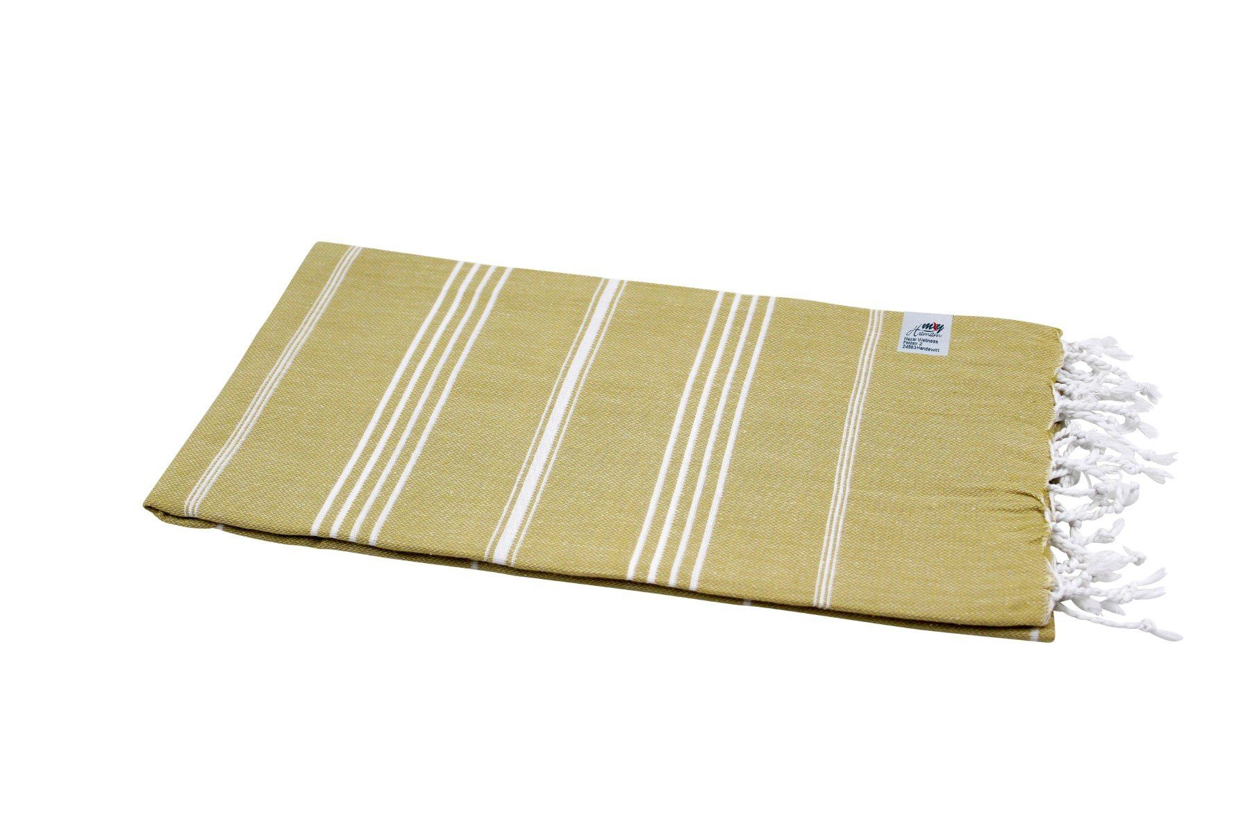 my Hamam Hamamtuch Wellness Saunatuch Sultan senfgelb für Spa & Hamam, Baumwolle (1-St), mit ...