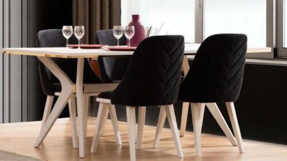Jvmoebel Esszimmer Set Moderne Esszimmer Gruppe Luxus Esstisch 4x