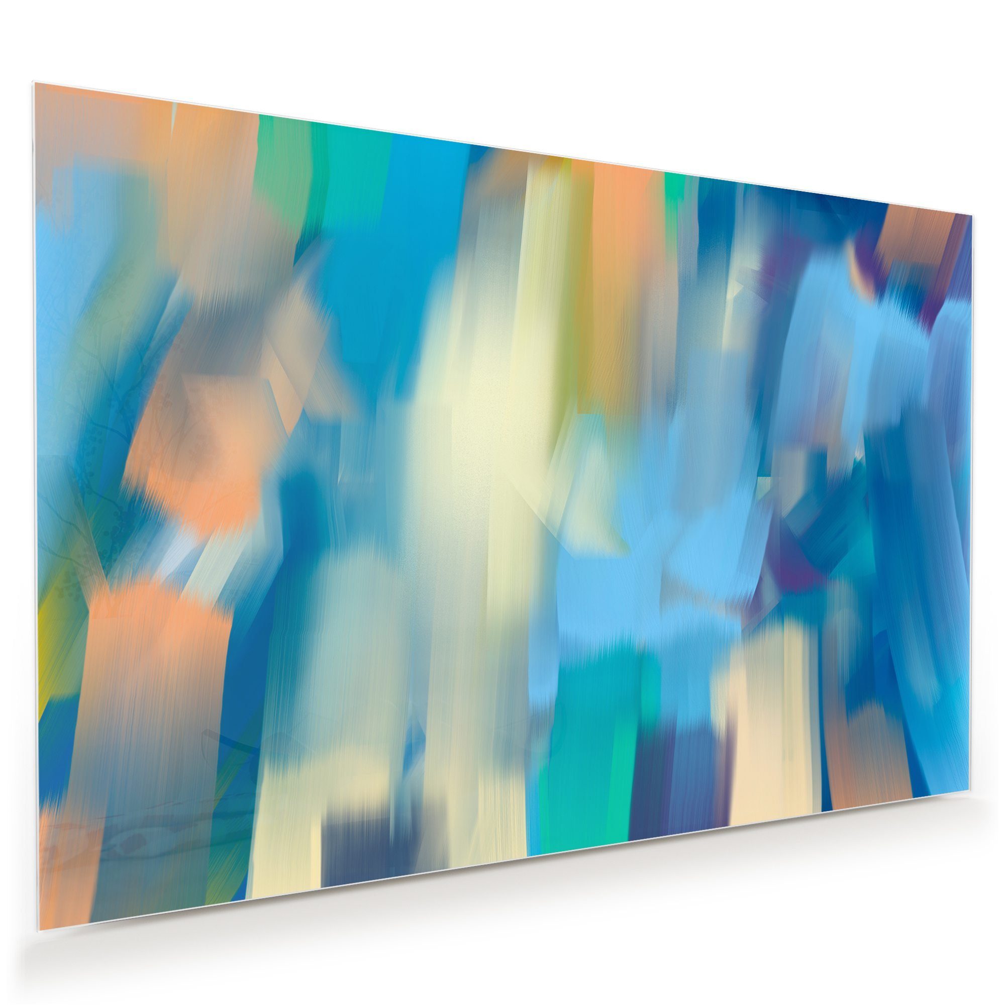 Primedeco Glasbild Wandbild Buntes Malerisches Muster Mit Aufhängung