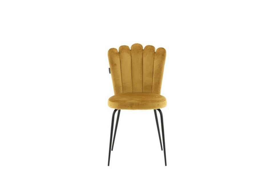 Ebuy24 Esszimmerstuhl 2er Set Limhamn Esszimmerstuhl Velour Gelb 2 St