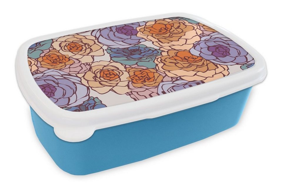 Muchowow Lunchbox Karte Blume Jugendstil Kunststoff 2 Tlg