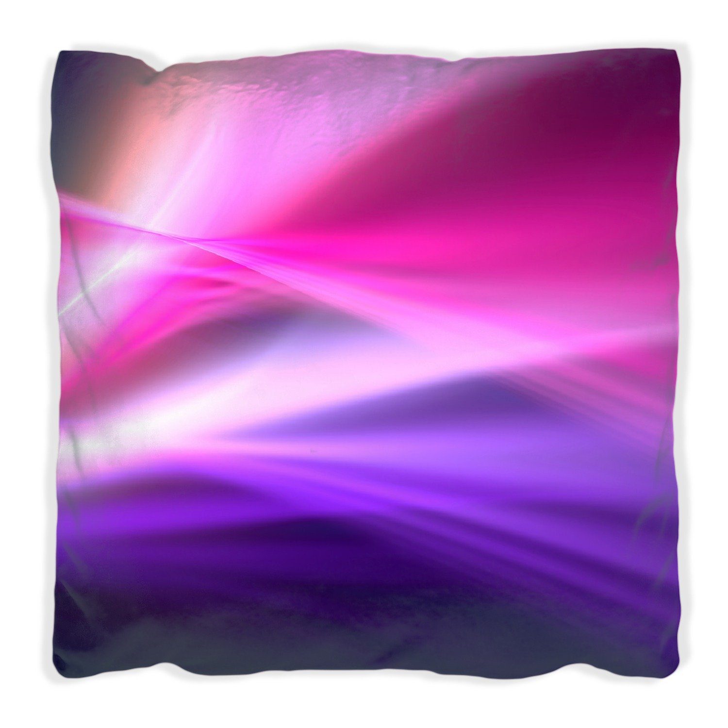 Wallario Dekokissen Abstrakte Formen Und Linien In Pink Lila Handgenäht