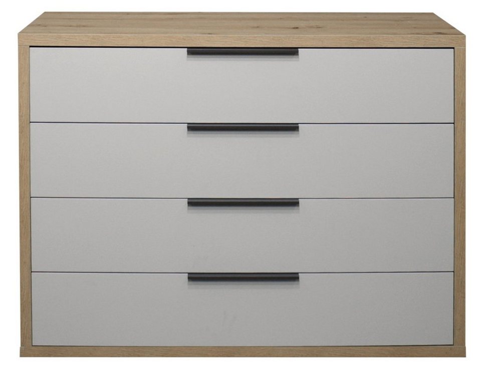 Möbelando Kommode Clyde Bxhxt 122x90x45 Cm In Asteiche Kreidegrau