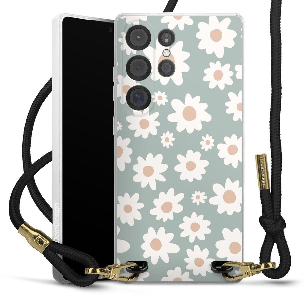 DeinDesign Handyhülle Gänseblume Muster Blumen Daisy Flower Seamless Pattern Green, Samsung ...