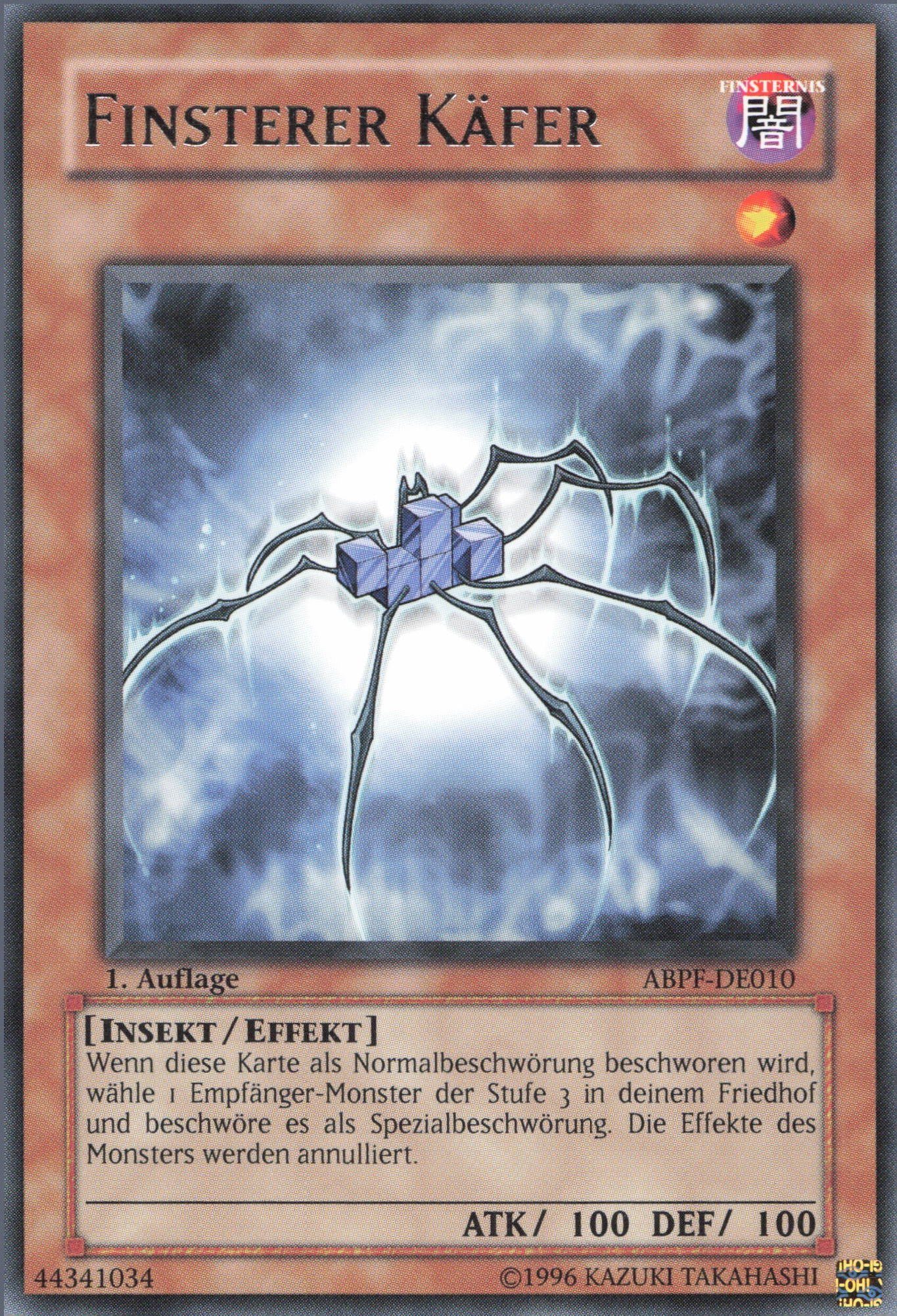 Recollectibles Sammelkarte Yugioh Karte Finsterer Käfer Yu Gi Oh