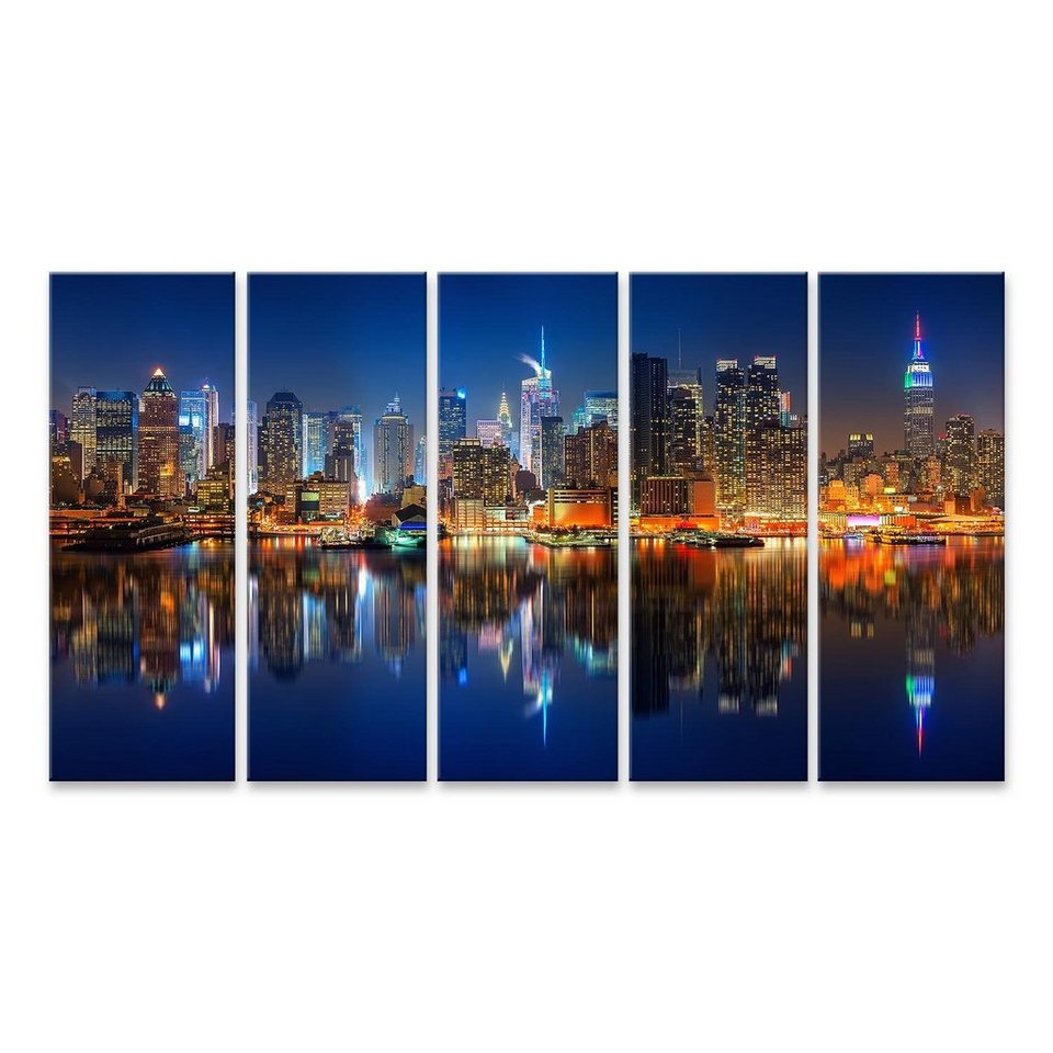 Islandburner Leinwandbild Bild Auf Leinwand Ansicht Manhattan Nacht