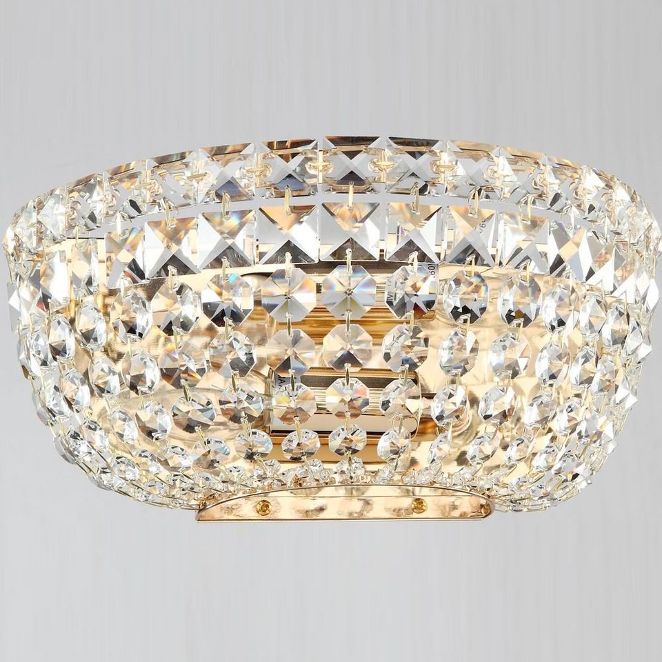 Click Licht Wandleuchte Wandleuchte Basfor 2xe14 Aus Metall In Gold