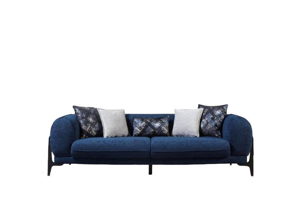 Jvmoebel 3 Sitzer Blauer Dreisitzer Couch Moderne Sofas