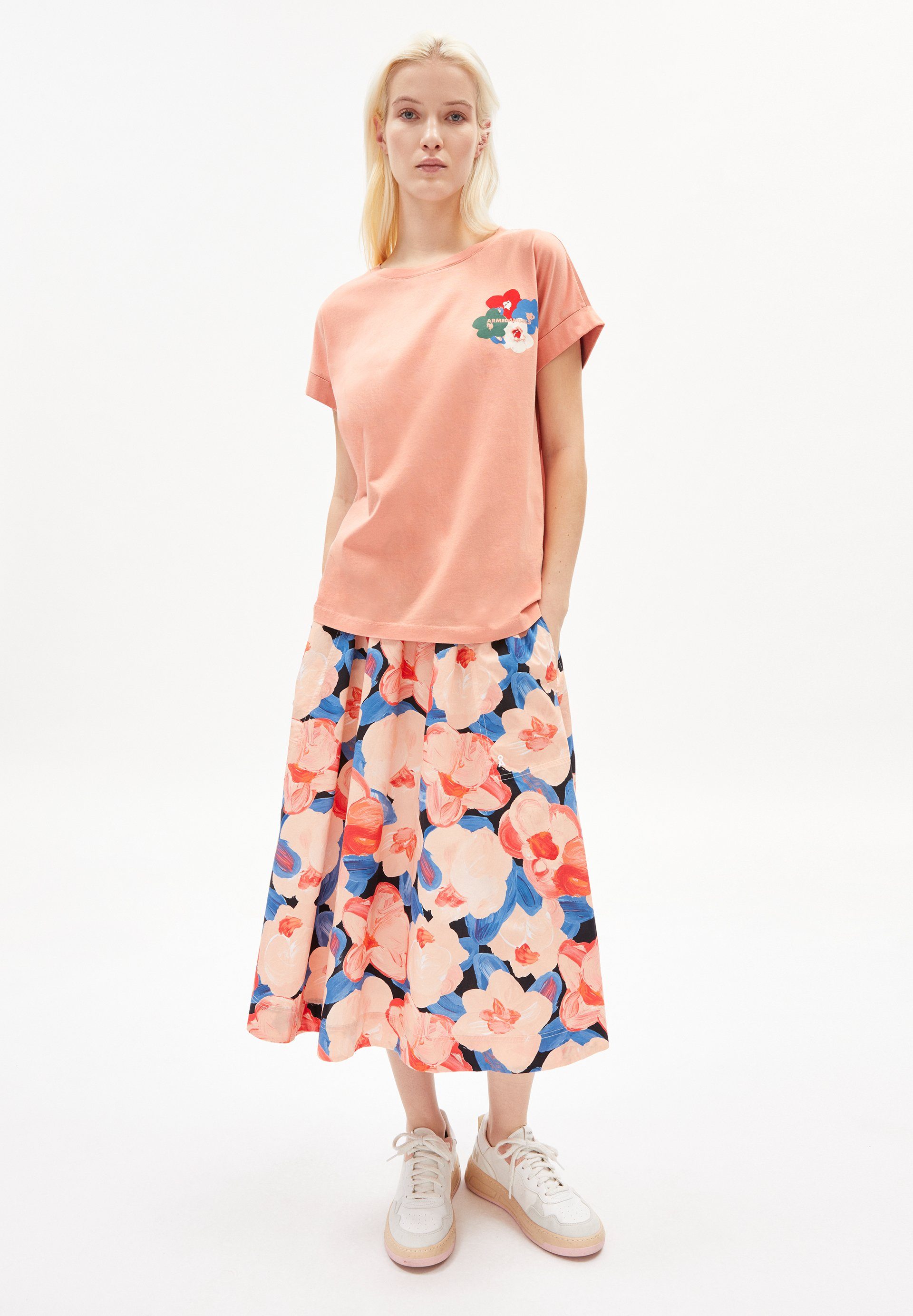 Armedangels T Shirt Idaa Bouquet Damen T Shirt Aus Bio Baumwolle 1 Tlg