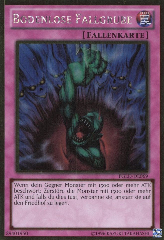 Recollectibles Sammelkarte Yugioh Karte Bodenlose Fallgrube Deutsch Yu