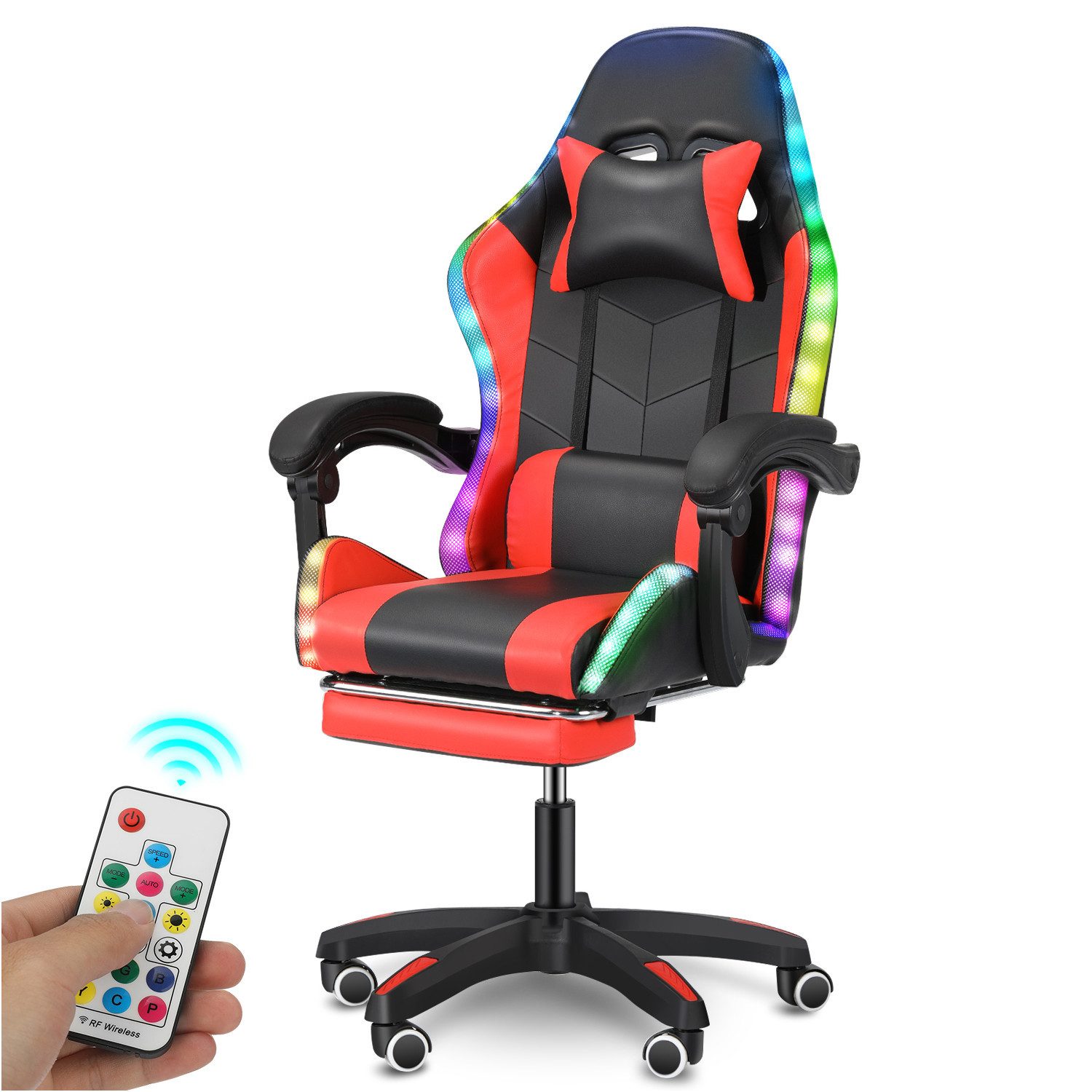 Oulenbiyar Gaming Stuhl Gaming Chair Led Rgb Computerstuhl Mit