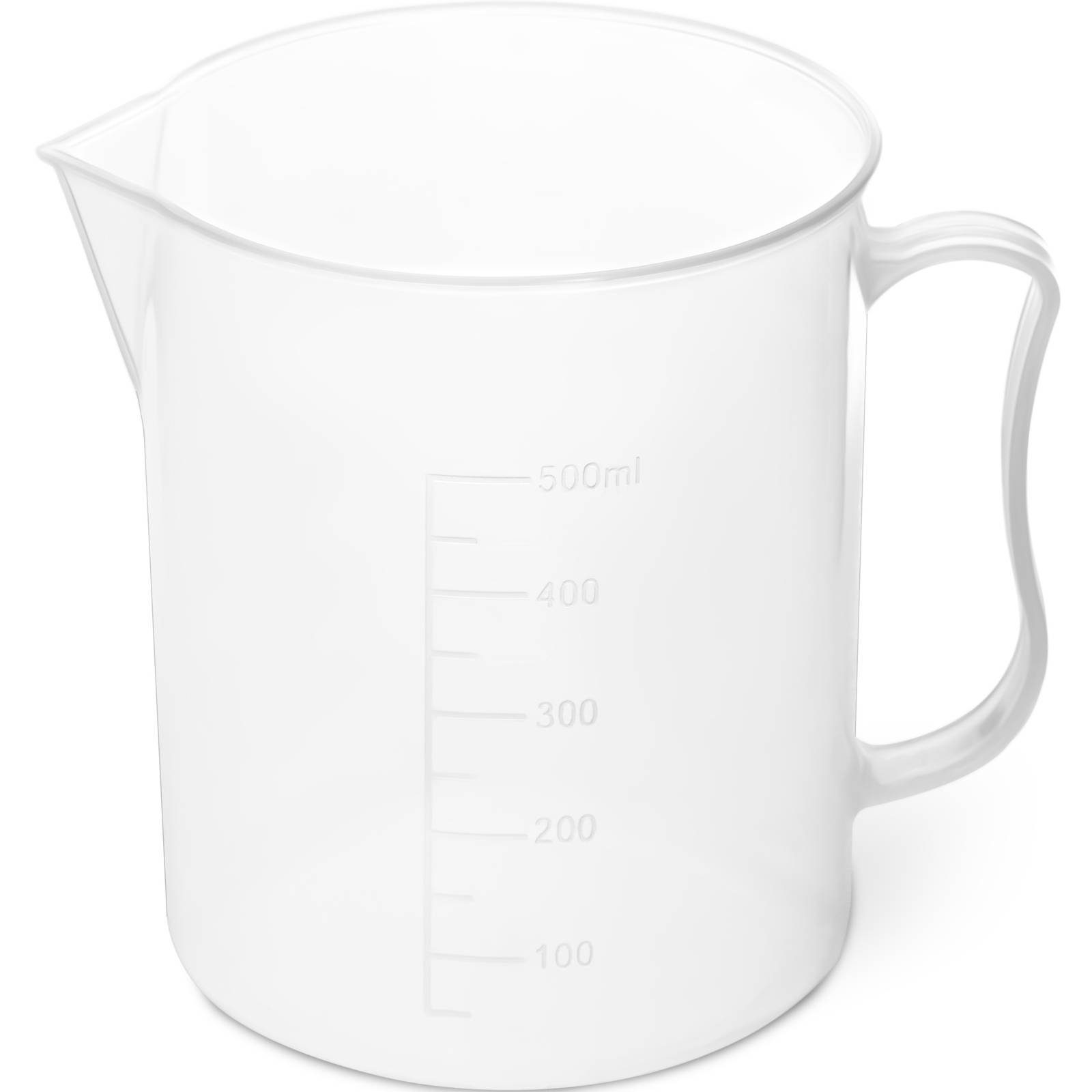 Steinberg Systems Messbecher Messbecher Labormessbecher Plastik Dosierhilfe Kunststoff 500 ml 10