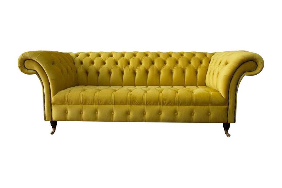 Jvmoebel Sofa Chesterfield 3 Sitzer Polster Couch Stil Couchen Textil